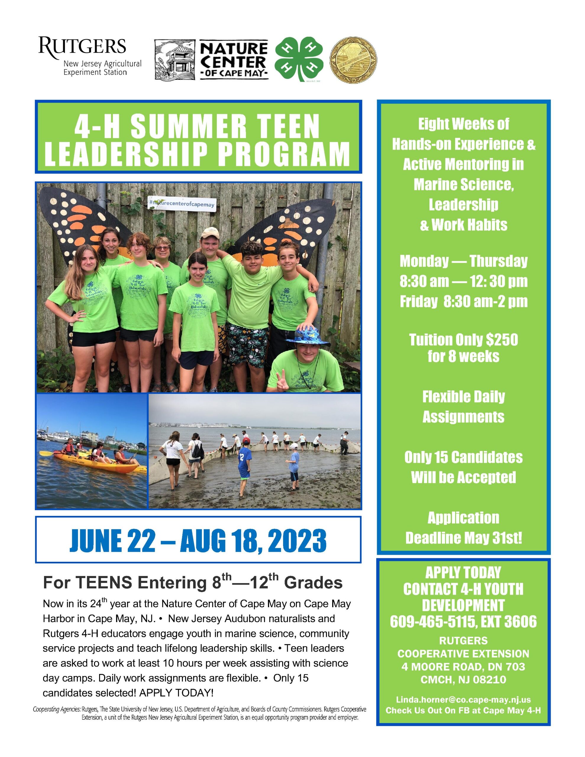 4-H Summer Teen Leadership Program – Rutgers Cooperative Extension of ...