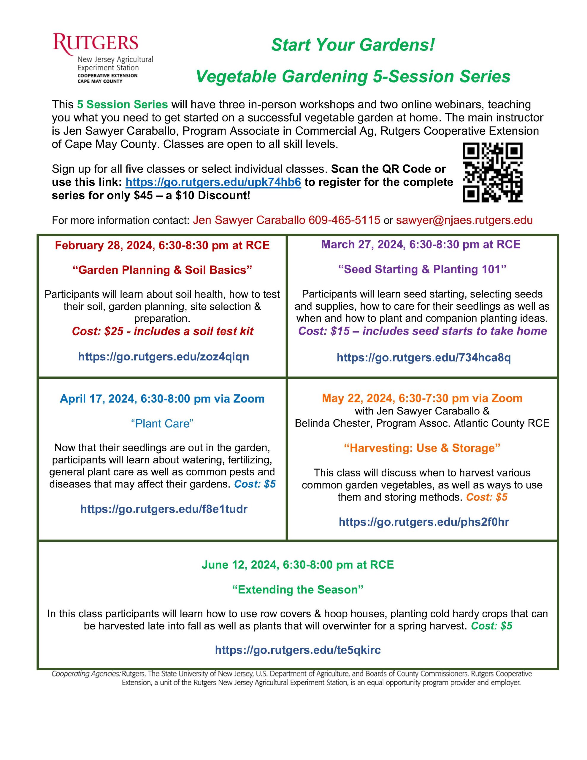 Start Your Gardens! Vegetable Gardening 5-Session Series – Rutgers ...