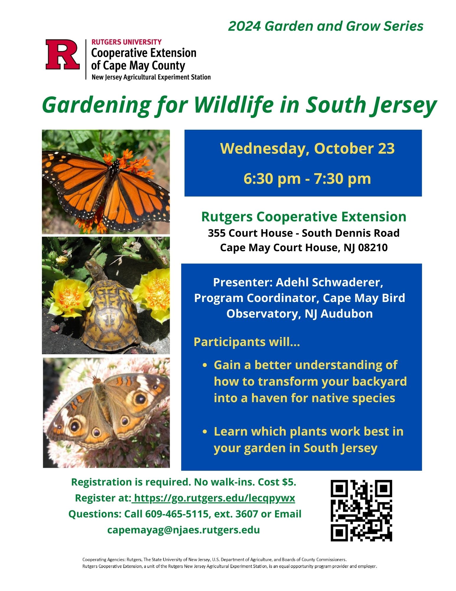 Gardening for Wildlife in South Jersey – Rutgers Cooperative Extension ...