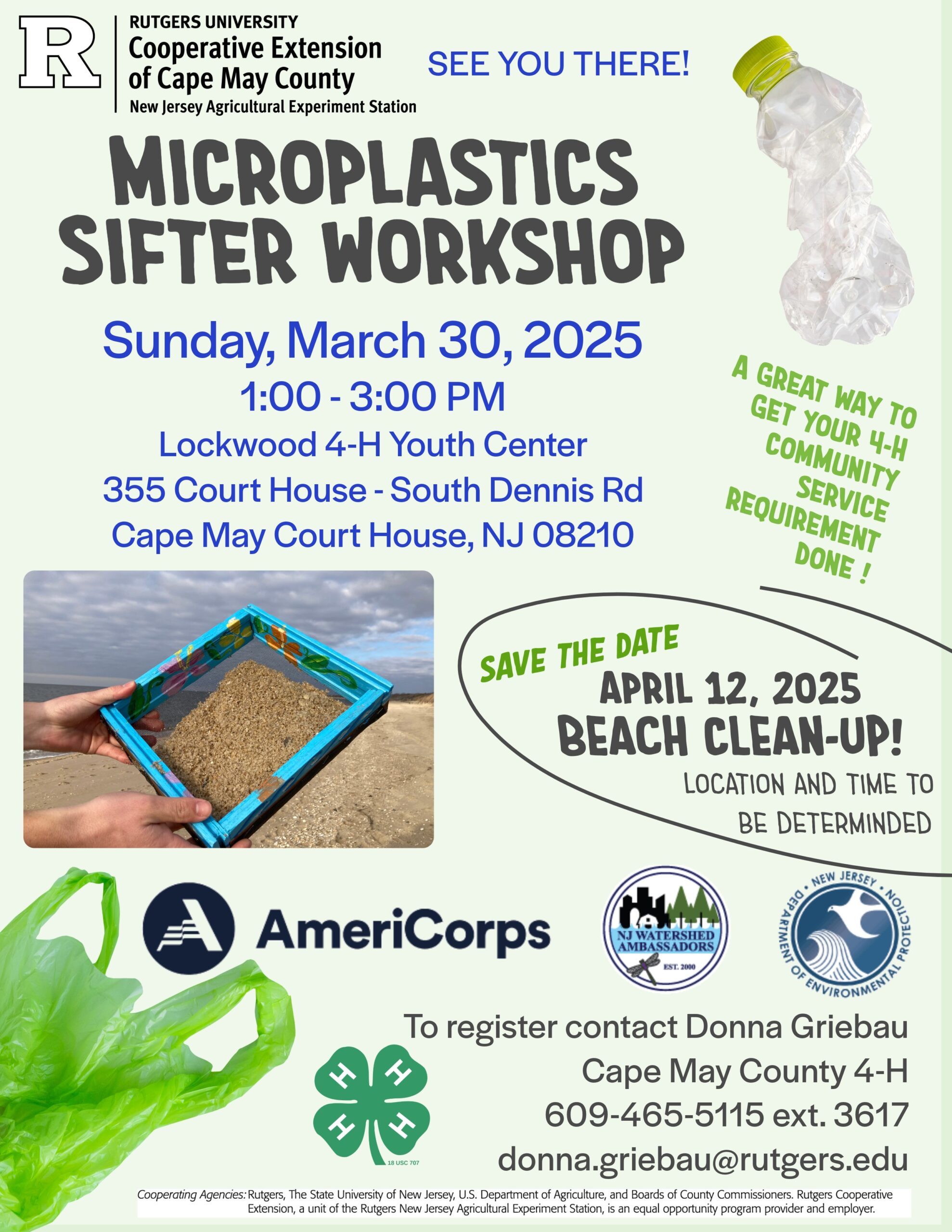 Microplastics Sifter Workshop and Beach Clean-Up Sponsored by CMC 4-H ...