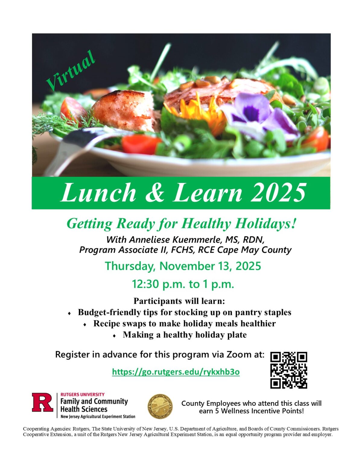 Virtual Lunch and Learn Program: Getting Ready for Healthy Holidays ...