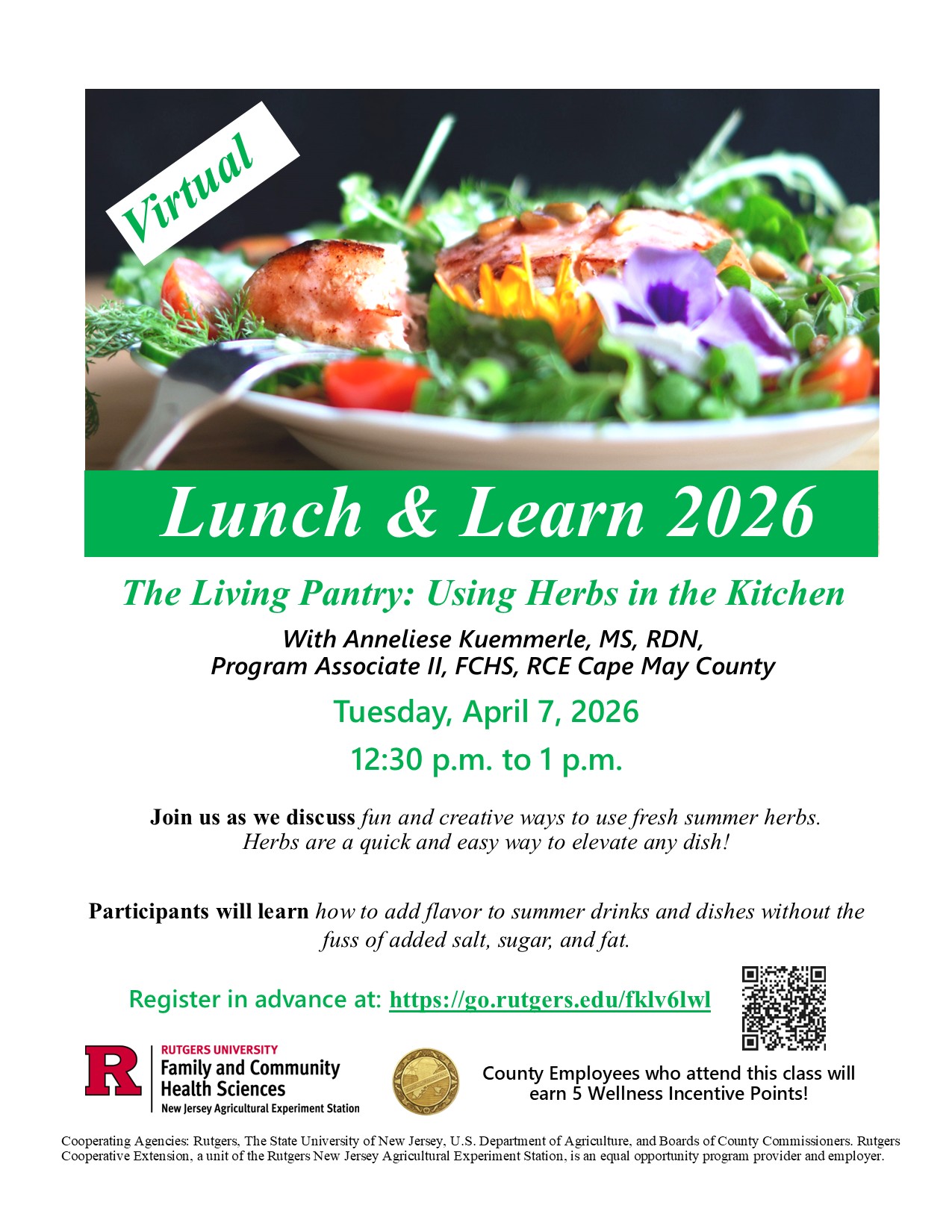 Virtual Lunch & Learn Program, The Living Pantry: Using Herbs in the ...